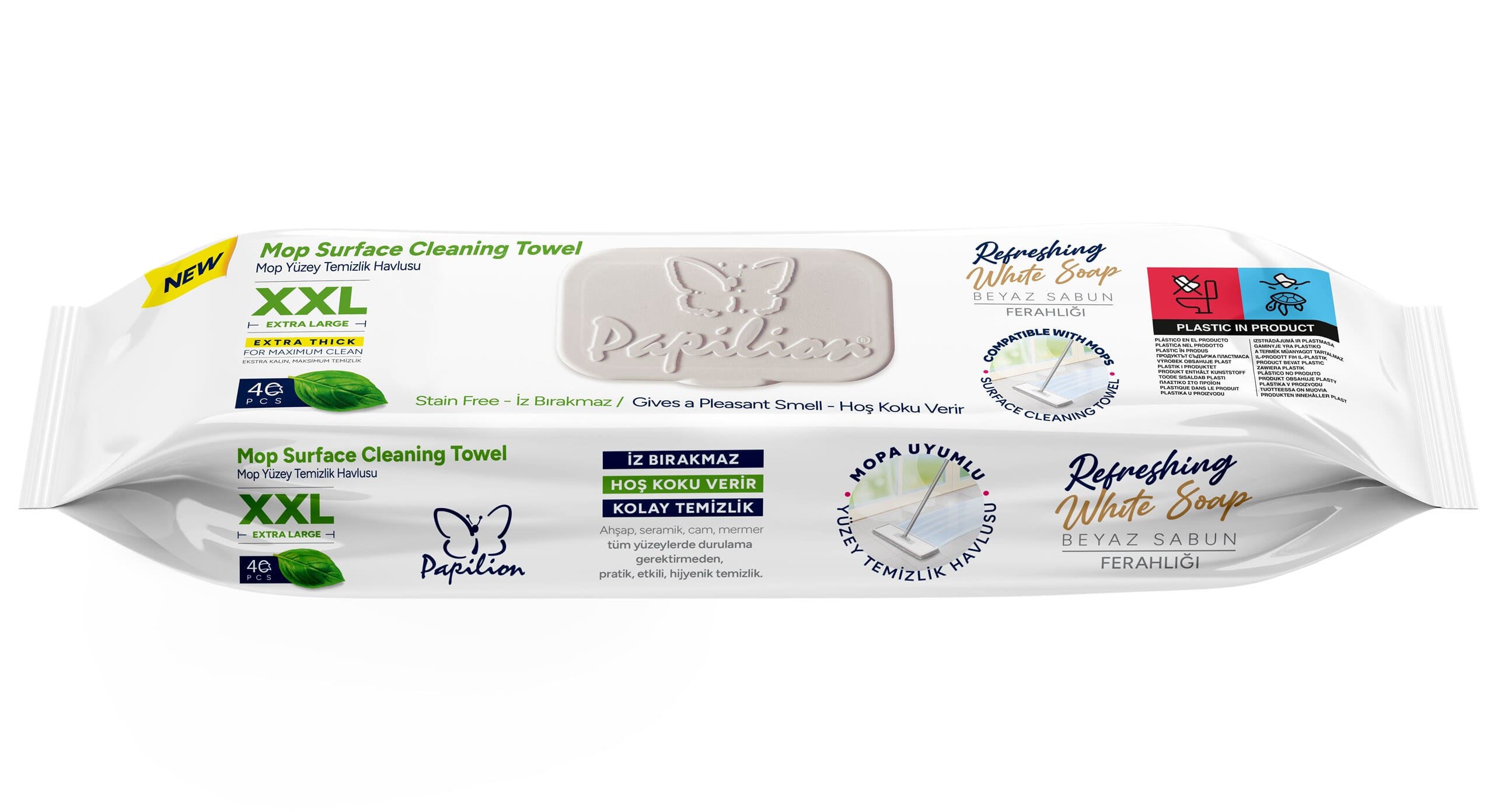 Papilion Mop Surface Cleaning Towel 40pc - Fine Distribution AS